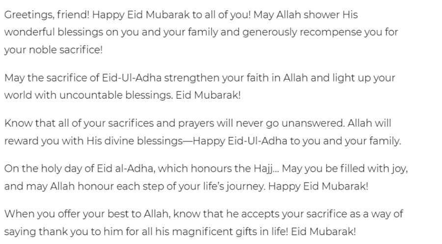 Eid ul Azha 2023: Happy Eid messages and wishes - Pakistan Observer
