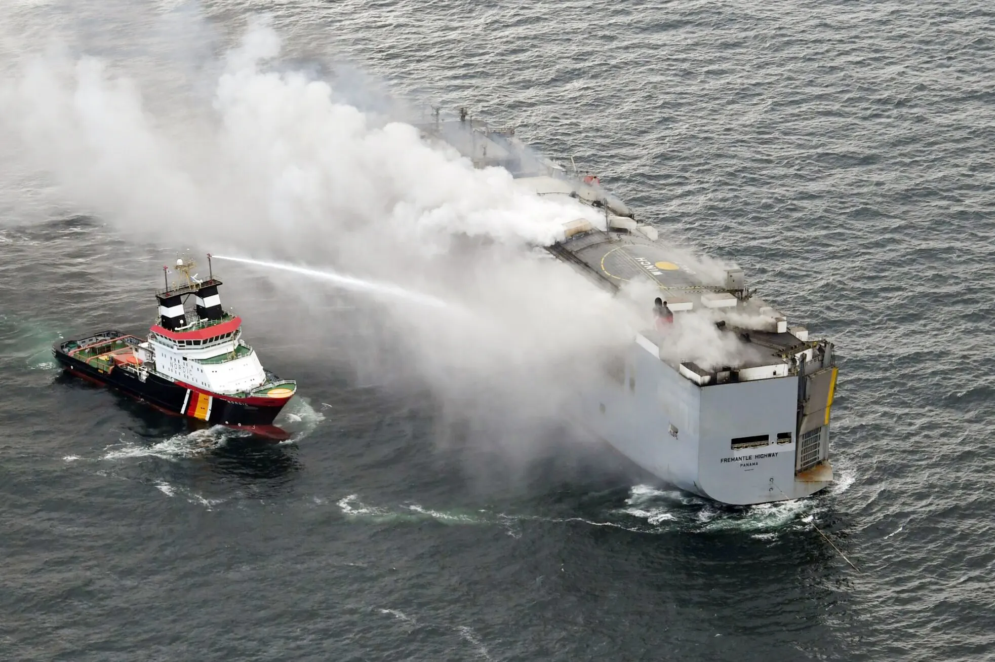 Ship fire still rages off Dutch coast - Pakistan Observer