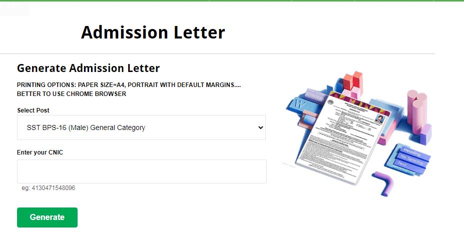 How to download SPSC admission slip for school teacher post? - Pakistan ...