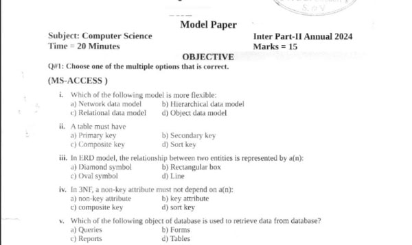 BISE Lahore class 12th final model papers released ahead of exams 2024 ...