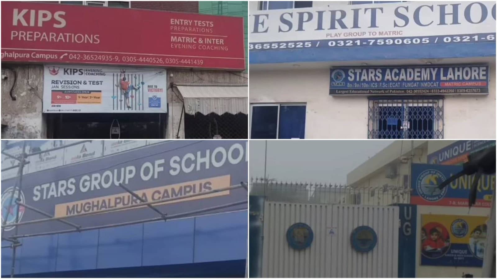 Kips, Unique, The Spirit School among 102 sealed in Punjab capital ...