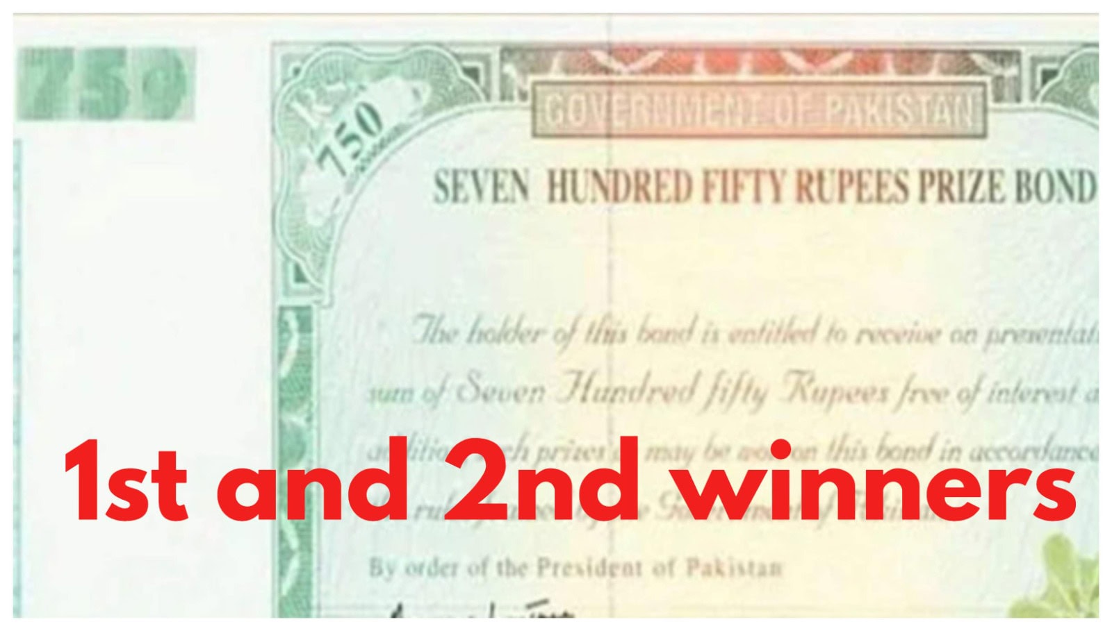 750 prize bond draw results January 2025: 1st and 2nd prize winners ...