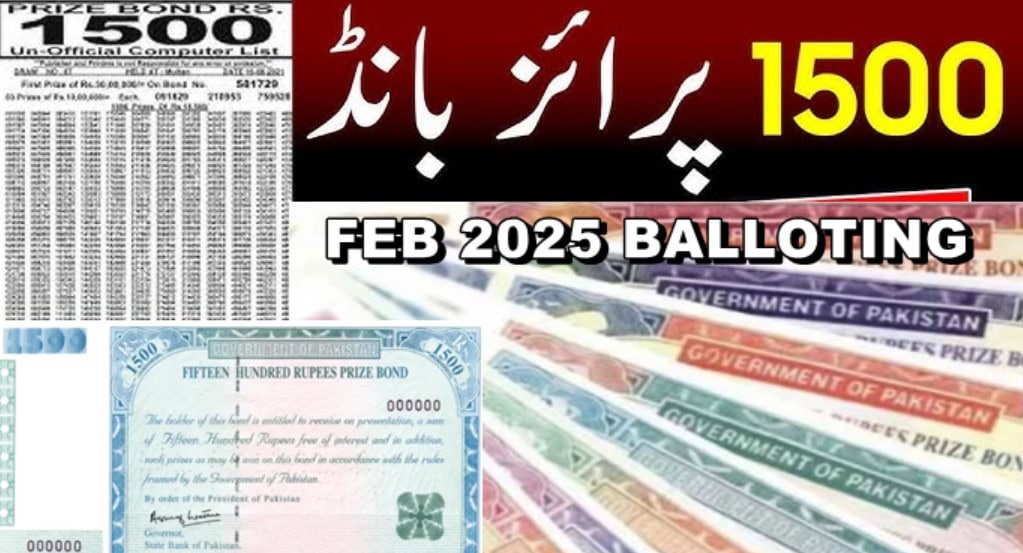 1500 Prize Bond Feb 2025 Draw No.101 Balloting and Winners - Pakistan ...