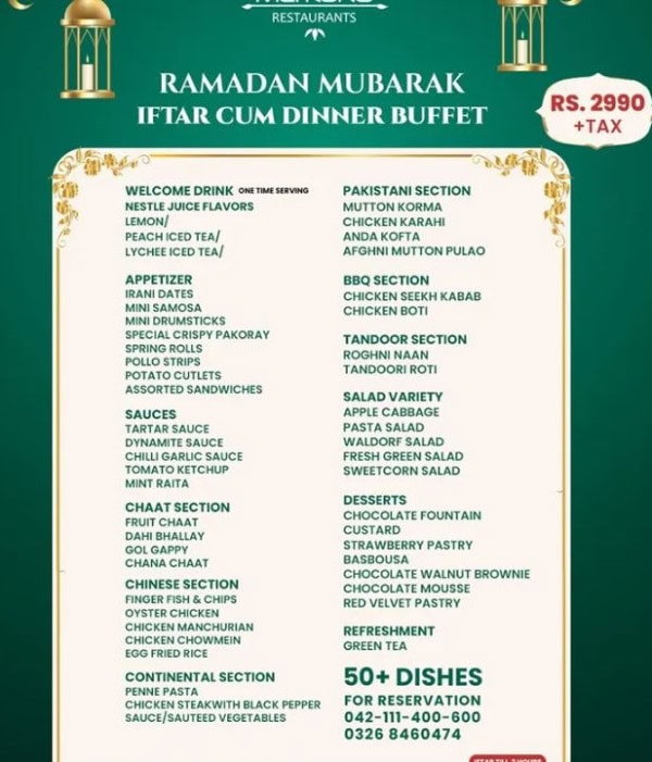 Best Iftar Buffet Deals in Islamabad for Ramazan 2025 - Pakistan Observer