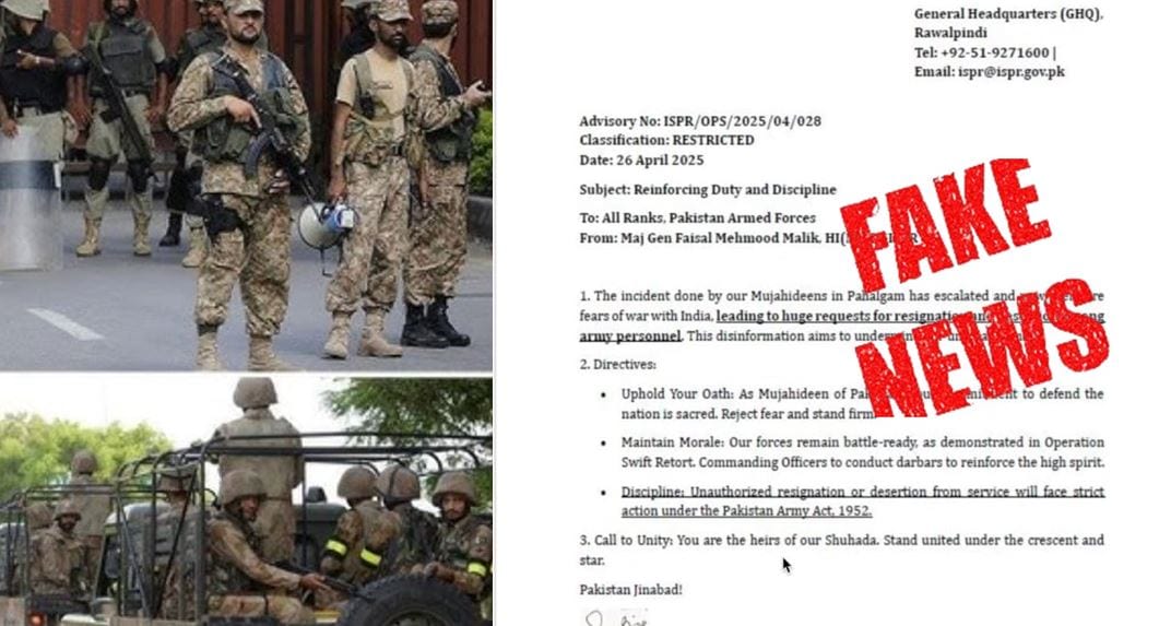 FACT CHECK: Debunking Fake resignation Letters of Pakistan Army ...