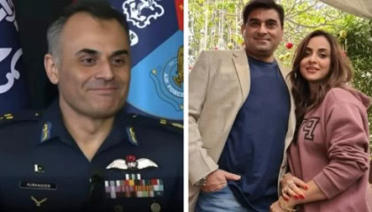 Nadia Khan reveals close family bond with Air Vice Marshal Aurangzeb ...
