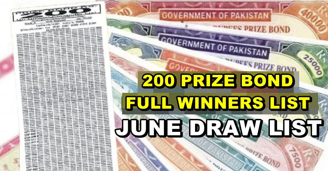 Rs.200 Prize Bond Draw# 102, 16 June 2025 Full Winners List PDF Download – Pakistan Observer ...