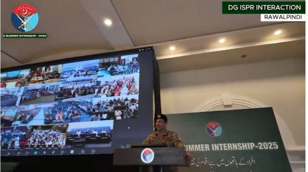 DG ISPR delivers special address to Summer Internship 2025 students ...