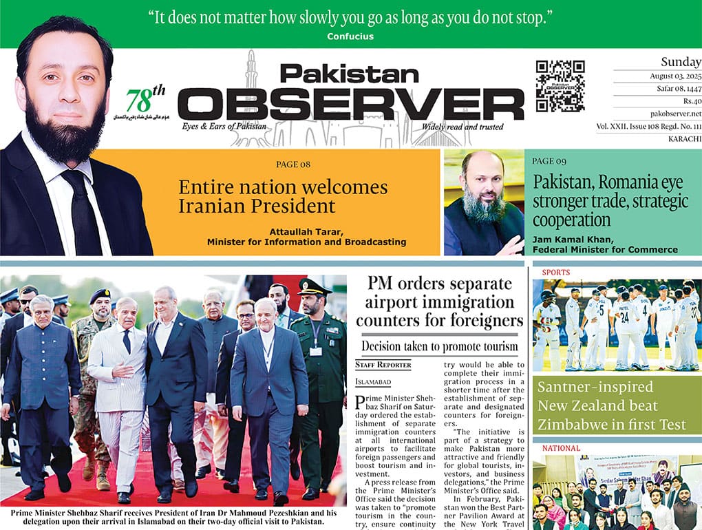 E-PAPER August 03 KHI STATION - Pakistan Observer