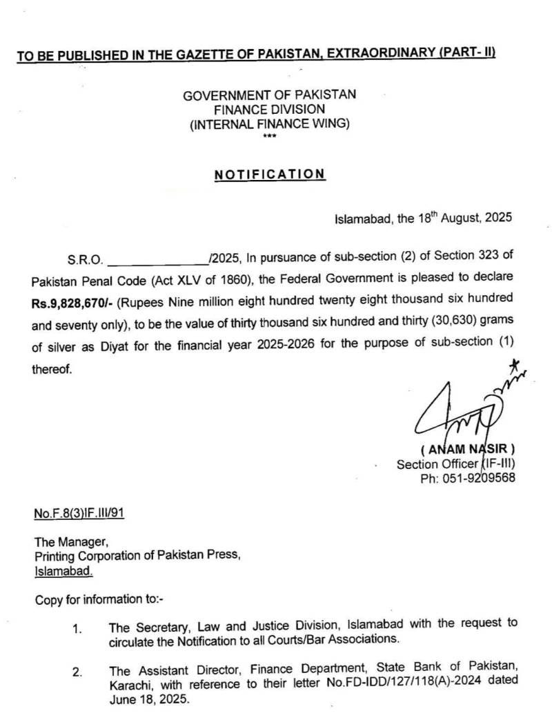 Pakistan sets new ‘Diyat’ amount – how is it calculated? - Pakistan ...