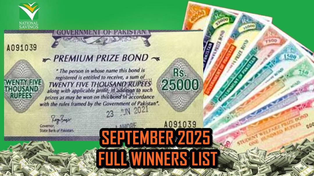 25000 Prize Bond Draw#19 Winners List 10 September 2025 Download ...