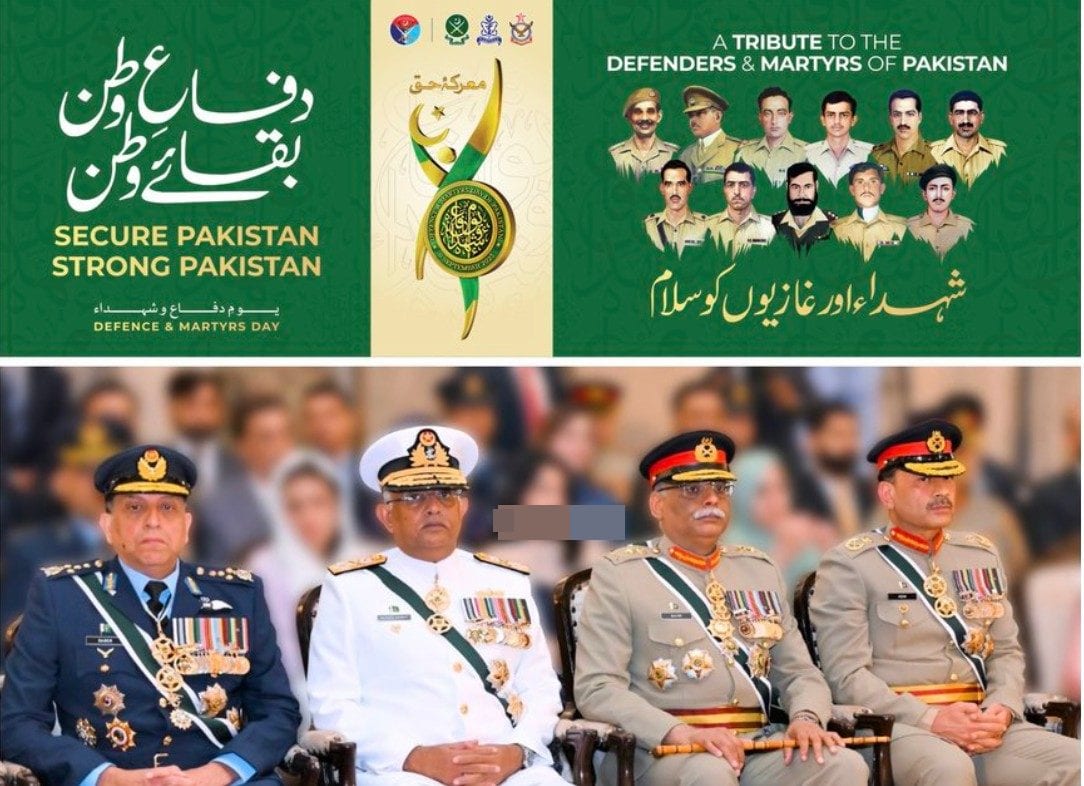 Pak Army Top Brass leads Nation in honoring fallen soldiers on Defence ...
