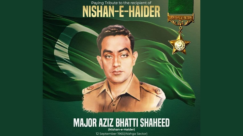 Military leadership pays tribute to 1965 war hero Major Aziz Bhatti on ...